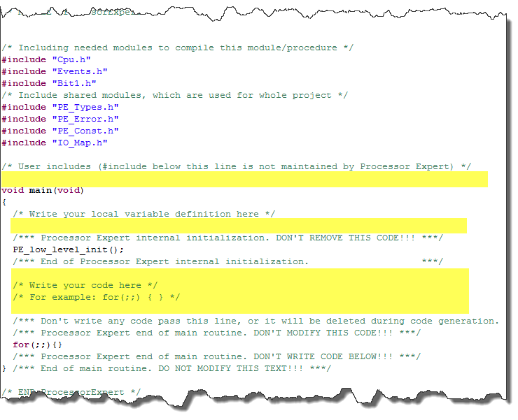Shared Files maintained by Processor Expert | MCU on Eclipse