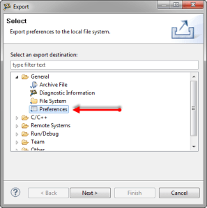 Copy my workspace settings | MCU on Eclipse