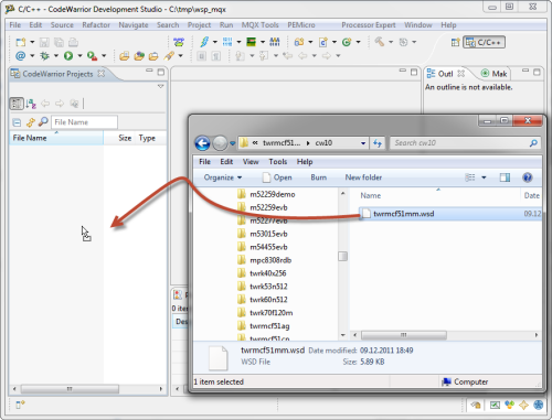 MQX Eclipse Working Sets | MCU on Eclipse