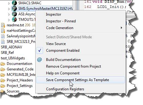 Copy my Component Settings: Processor Expert Templates | MCU on Eclipse