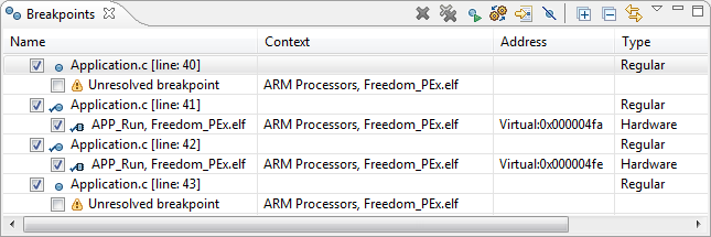Software and Hardware Breakpoints | MCU on Eclipse