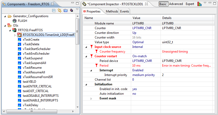 Need to configure RTOS tick | MCU on Eclipse