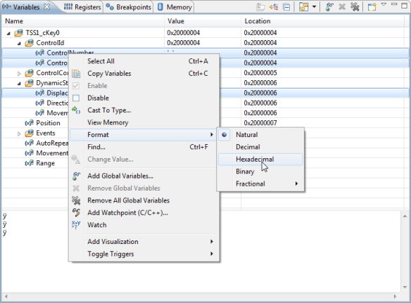 Debugging Variables in Hexadecimal with Eclipse | MCU on Eclipse