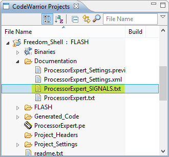 Pin and Signal List with Processor Expert | MCU on Eclipse