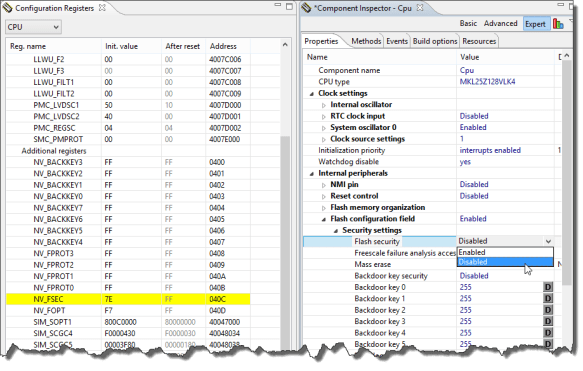 Processor Expert Configuration Registers View | MCU on Eclipse