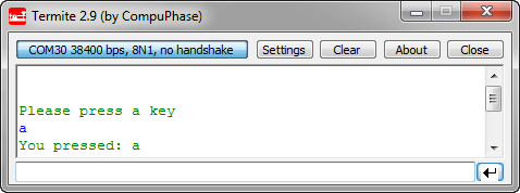 Tutorial: Using a Terminal Input and Output; *without* printf() and ...
