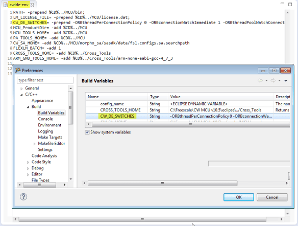 Eclipse Build Variables | MCU on Eclipse