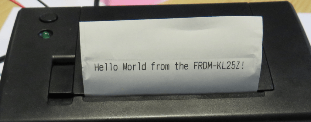 Tutorial: Thermal Printer, Part 1: Hardware Setup with FRDM Board | MCU ...