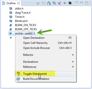 C/C++ Watchpoints with Eclipse Kepler | MCU on Eclipse