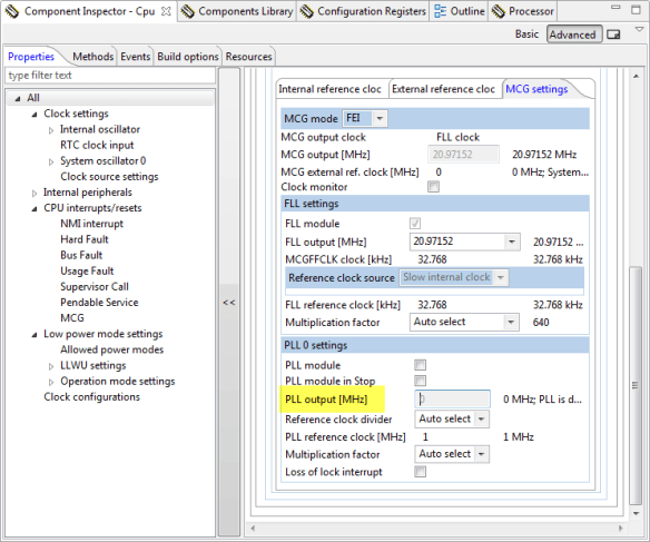 Finding Settings in Processor Expert Components | MCU on Eclipse