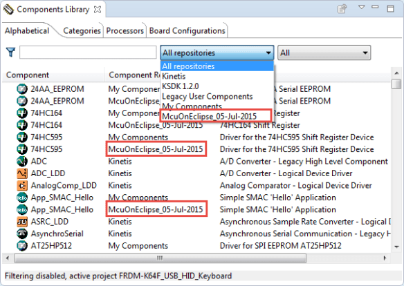 Processor Expert Component Repositories | MCU on Eclipse