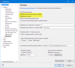 Automatically Refresh Eclipse Projects before Build | MCU on Eclipse