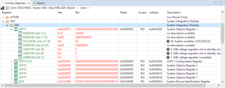 Adding CMSIS-SVD Files to EmbSysRegView 0.2.6.r192 and Eclipse | MCU on Eclipse