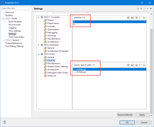 Managing Project and Library Dependencies with Eclipse CDT | MCU on Eclipse