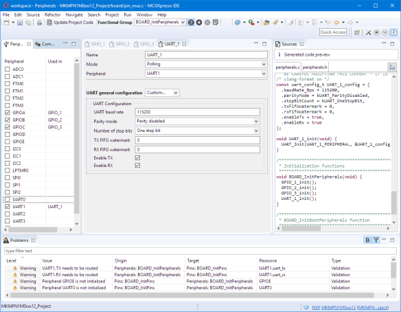 Peripheral Tool Perspective | MCU on Eclipse