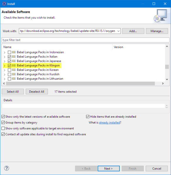 Do you Speak Klingon? How to change the Eclipse IDE UI Language with ...