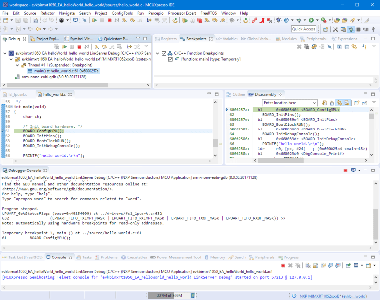 Tutorial: First Steps with Embedded Artists NXP i.MX RT1052 OEM Module | MCU on Eclipse
