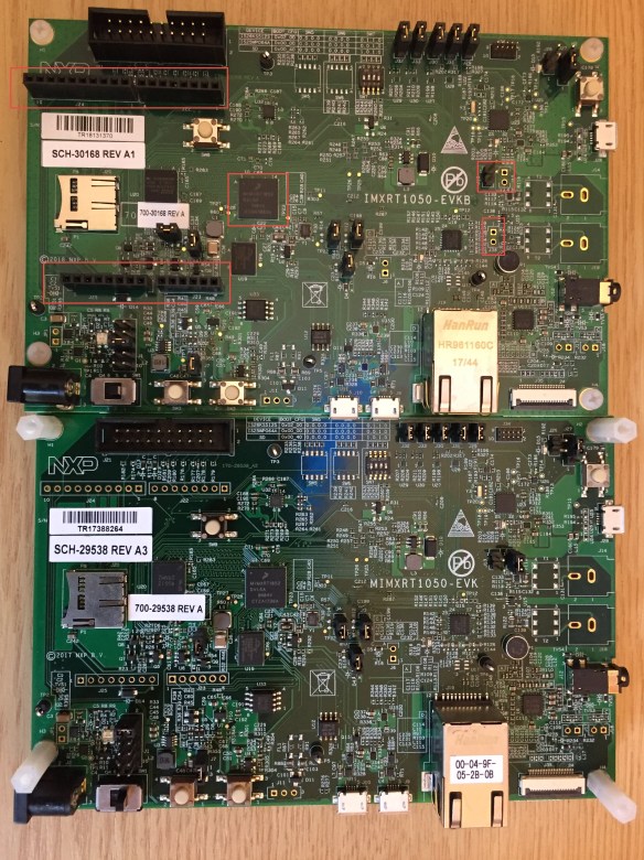 i.MX RT1050 EVK vs. EVKB | MCU on Eclipse