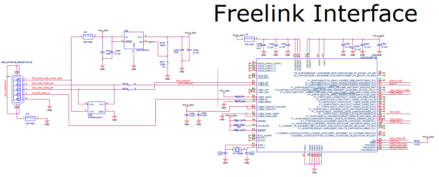 Freelink LPC4322JET100 based Debug Circuit on NXP i.MX RT1064-EVK Board | MCU on Eclipse
