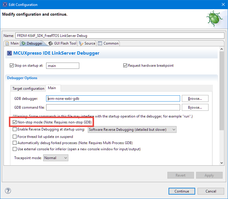 GDB All-Stop and Non-Stop Mode with LinkServer | MCU on Eclipse
