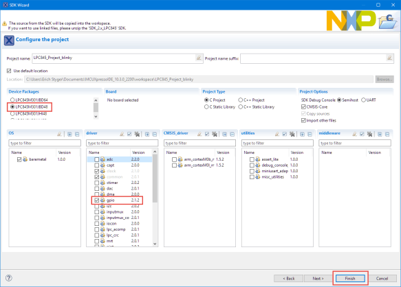 Tutorial: Blinky with the NXP LPC845-BRK Board | MCU on Eclipse