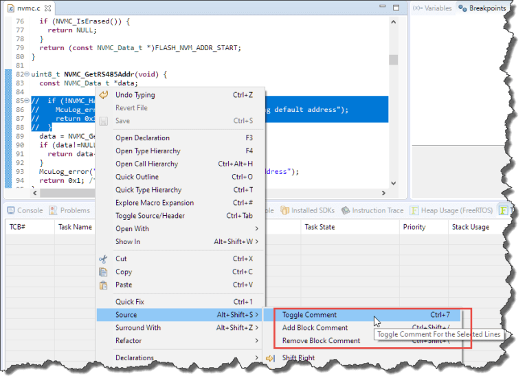 Eclipse Gems, Tips & Tricks: Block Comments | MCU on Eclipse