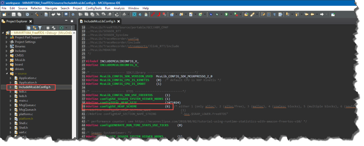 Steps to use FreeRTOS with newlib reentrant Memory Allocation | MCU on ...