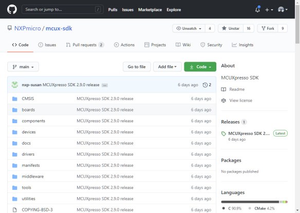 Nxp Published Mcuxpresso Sdk 290 On Github Mcu On Eclipse 3629