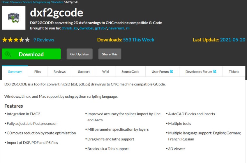 dxf2gcode-on-sourceforge | MCU on Eclipse