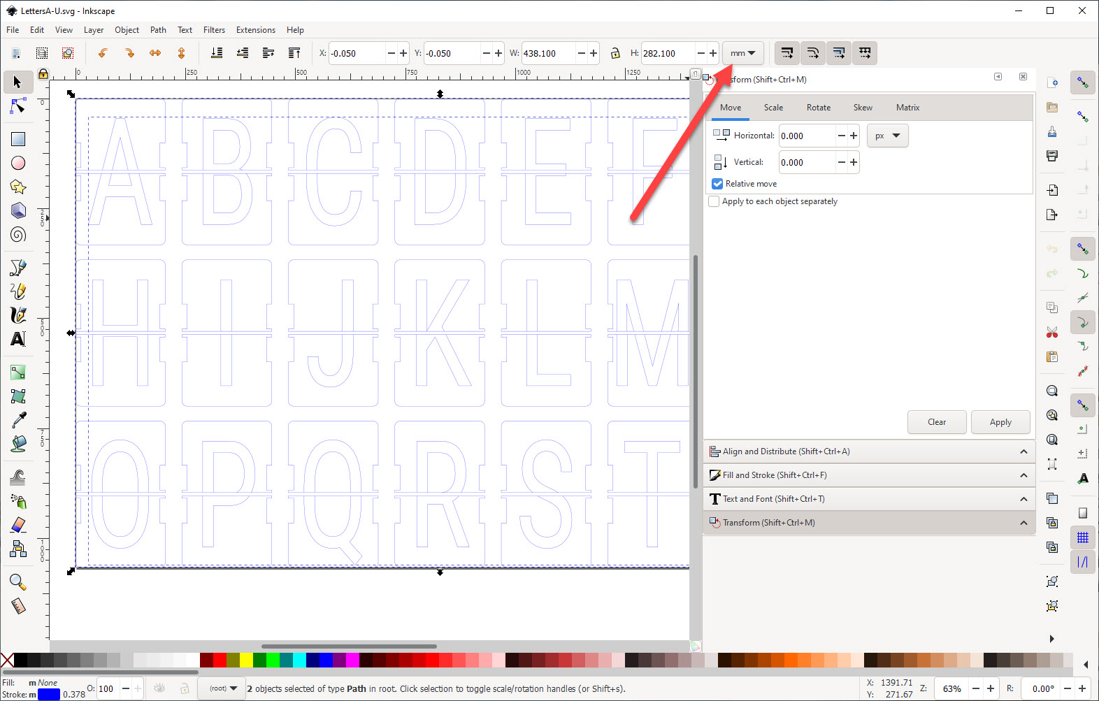 inkscape-millimeter-setting | MCU on Eclipse