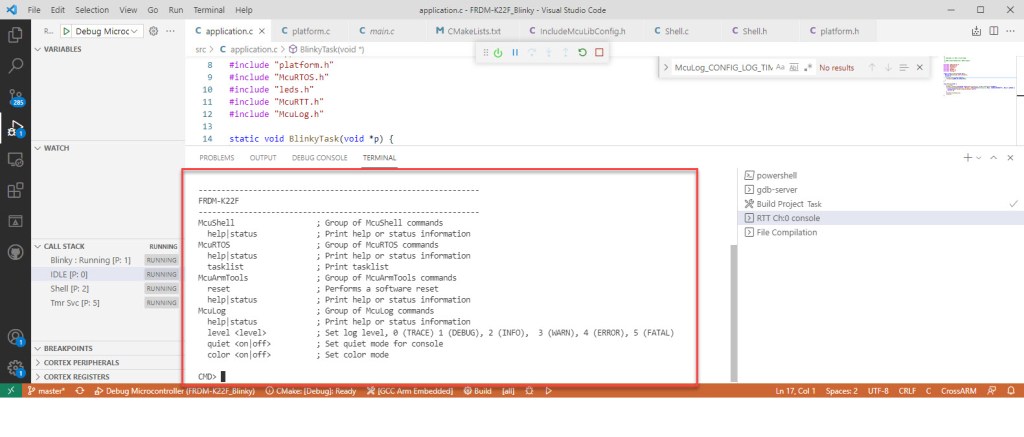 Visual Studio Code for C/C++ with ARM Cortex-M: Part 9 – RTT | MCU on ...
