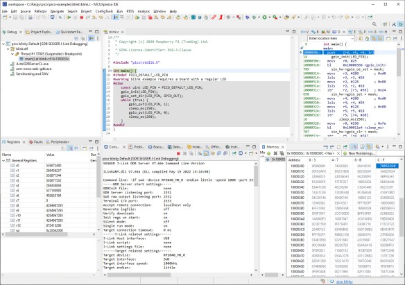 Getting Started: Raspberry Pi Pico RP2040 with Eclipse and J-Link | MCU ...