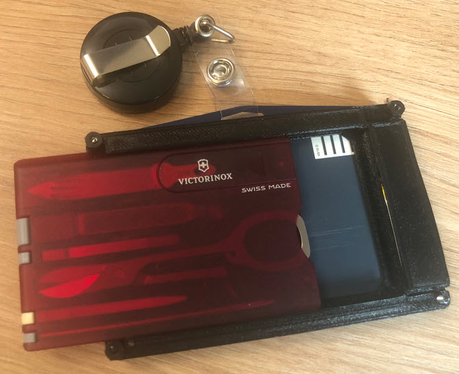 Customizable DIY RFID Business Card and Badge Holder with Victorinox Swiss Army Knife Tools ...