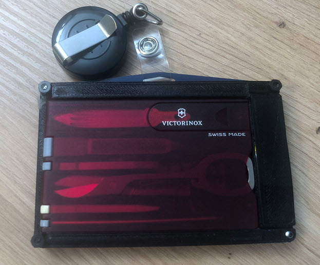 Customizable DIY RFID Business Card and Badge Holder with Victorinox Swiss Army Knife Tools ...