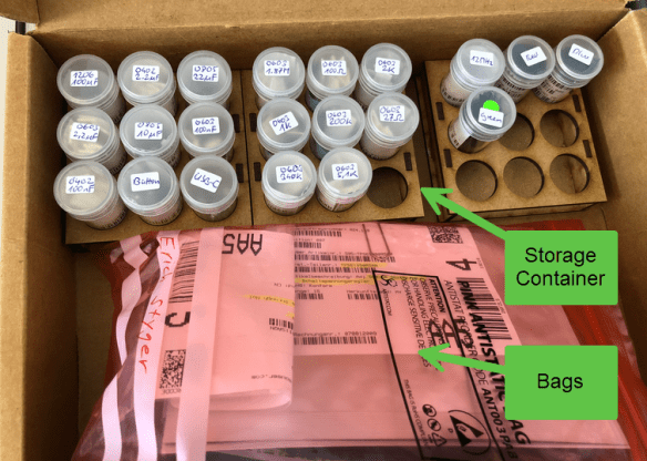 SMD Cut Tape Organization with Transparent Containers | MCU on Eclipse