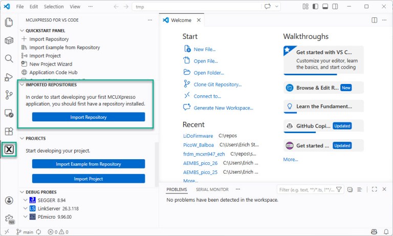 Tutorial: Getting Started with MCUXpresso SDK – Repositories with VS ...
